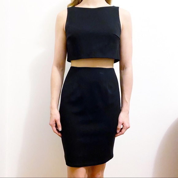 Bailey 44 | Dresses | Bailey 44 Black Vasarely Dress With Sheer Panel ...